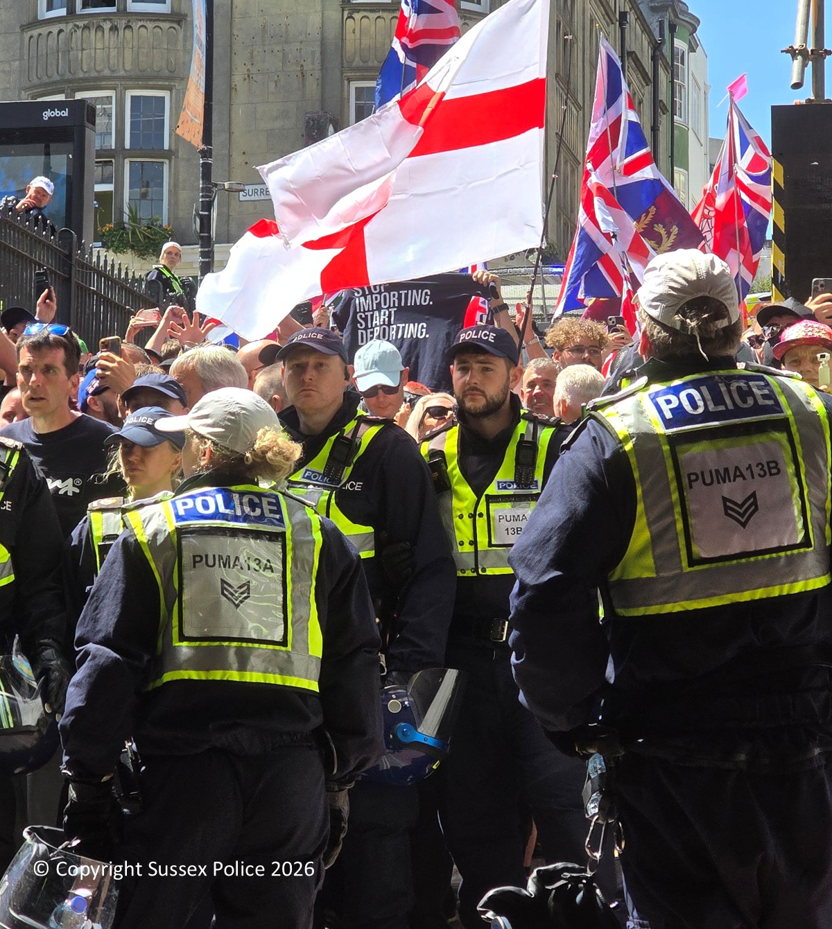 Policing operation concludes at Brighton protest | Sussex Police